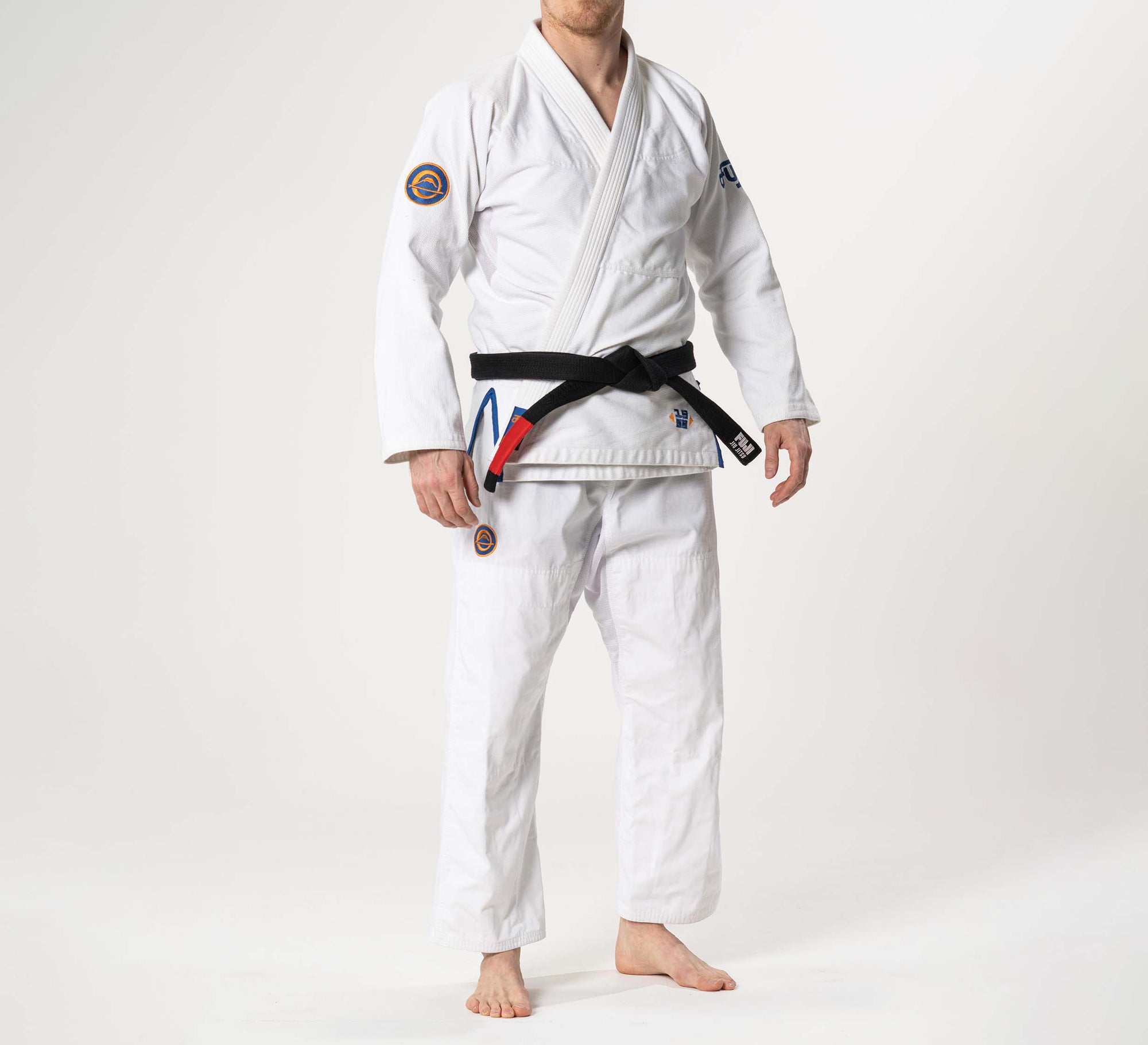 FUJI Flow-Tech BJJ Gi White/Navy/Orange