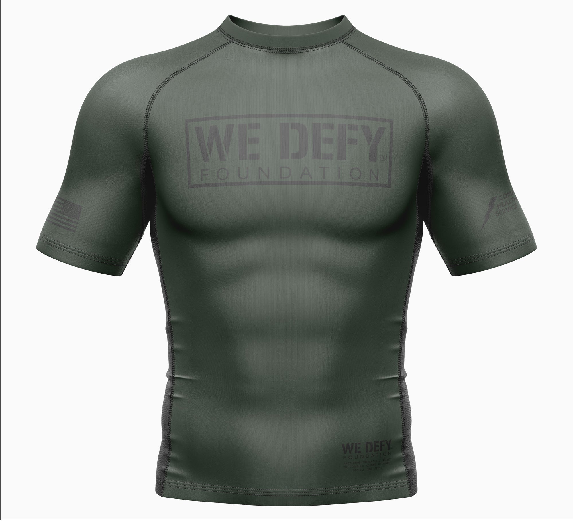 We Defy Core Rashguard Green